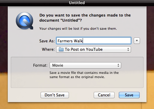 QuickTime Trim and Save